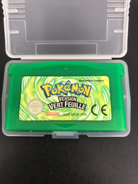 AUTHENTIQUE POKEMON VERSION Vert Feuille Game Boy Advance Gameboy GBA ...
