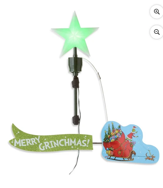 GRINCH SLEIGH ANIMATED Christmas Tree Topper by Mr. Christmas £31.12 ...