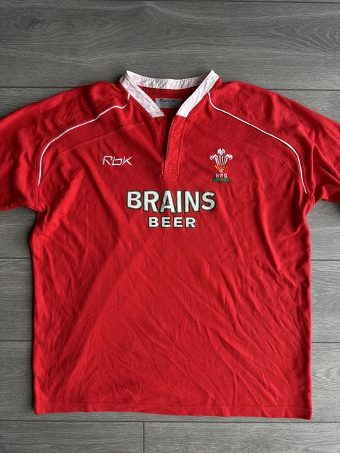 WALES RUGBY UNION Shirt Reebok XL Home Kit Welsh WRU LS Jersey 2006 ...