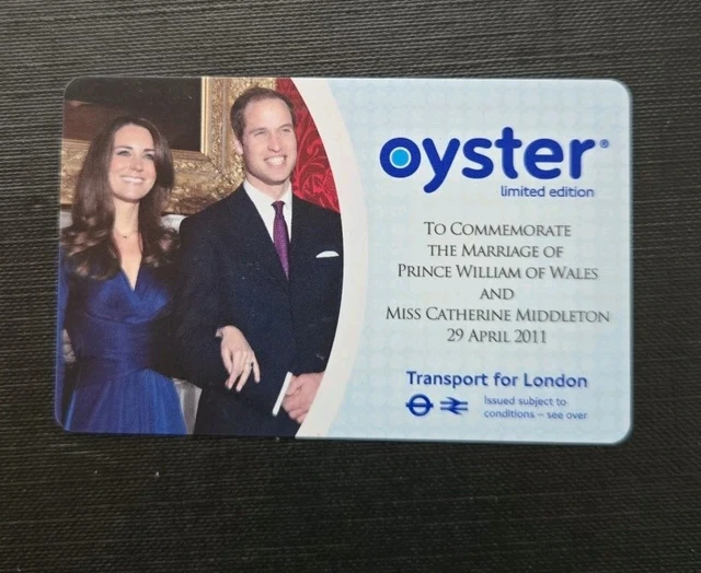 TFL LIMITED EDITION Oyster Card Prince William Catherine Middleton Royal Wedding £16.32 ...