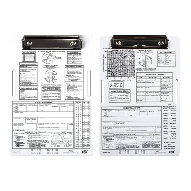PILOT KNEEBOARD IFR/VFR Aluminum Composite Panel Practical Premium ...
