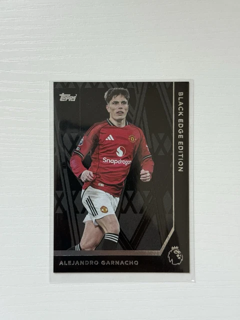ALEJANDRO GARNACHO BLACK Edge Topps Premier League 2025/26 Manchester ...