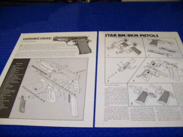STAR BM/BKM (45 Acp) Pistol..takedown/Exploded View/Parts Legend ...