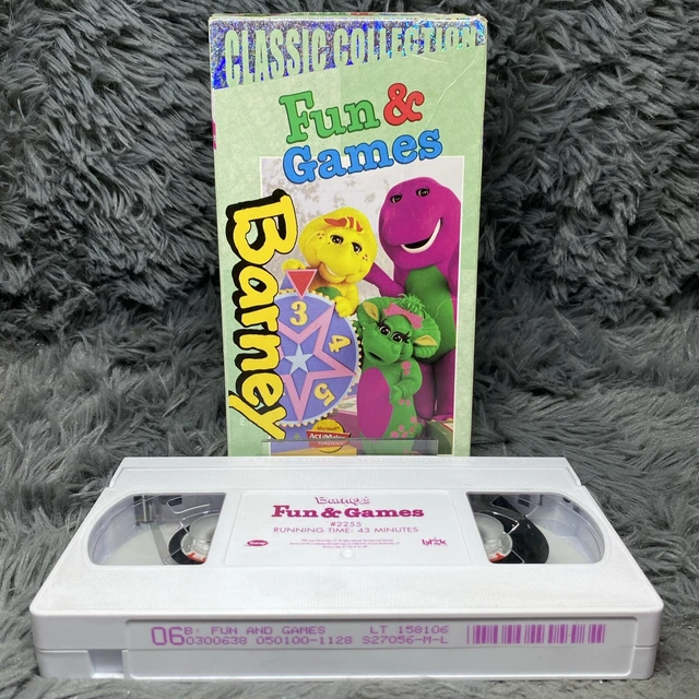 BARNEY - BARNEYS Fun and Games VHS 2000 Classic Collection Kids Cartoon ...