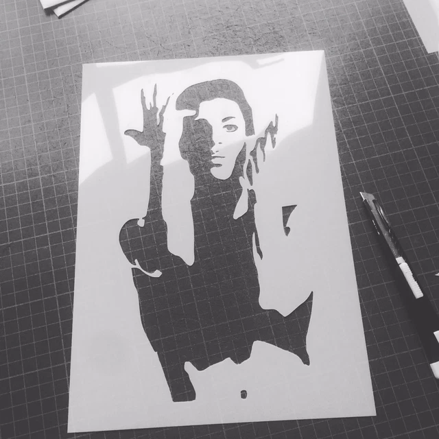 PRINCE STENCIL DECORATION Painting Famous Singer Template People Create ...