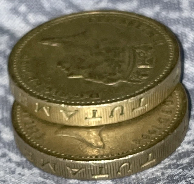 RARE 1996 CELTIC CROSS £1 Pound COIN MINT ERROR UPSIDE DOWN DECUS ET TUTAMEN x 1 £200.00 ...