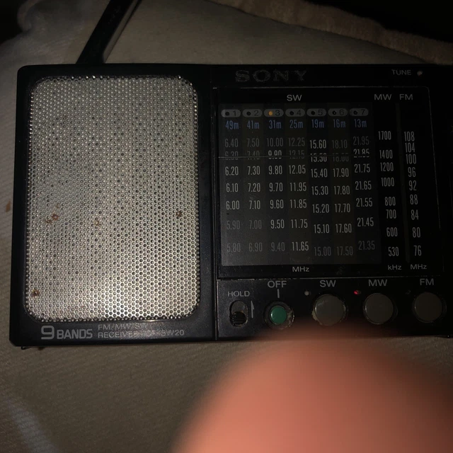 SONY ICF-SW20 FM/MW/SW 9-Band Receiver Radio Ultralight Ultra light $13 ...