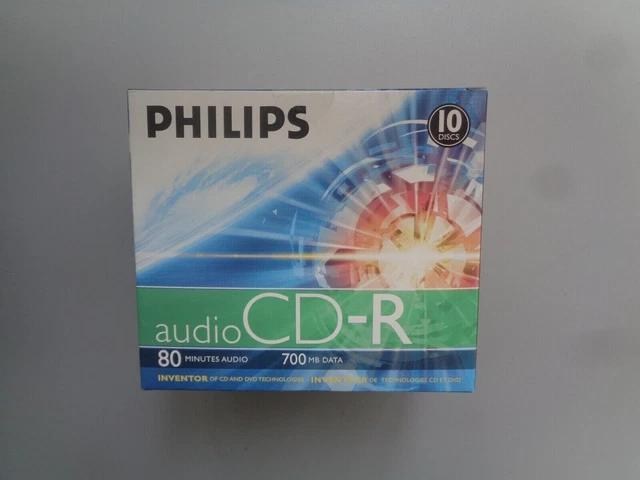 10-PACK PHILIPS CD-R AUDIO 80 Vierge - CD R 80min / 700MB Neuf EUR 14,99 - PicClick FR