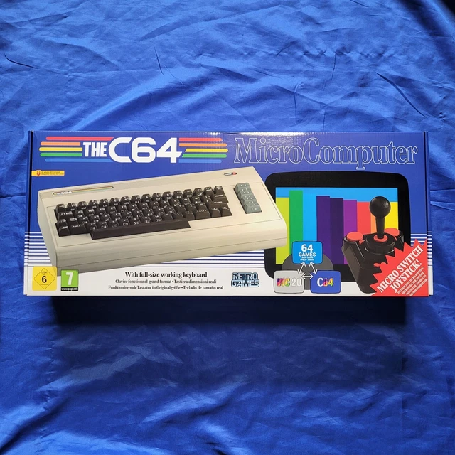 THE C64 MAXI RETRO MICRO Computer CONSOLE Commodore 64 + Joystick *NEW ...