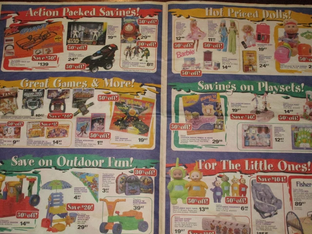 1999 TOYS R Us Sale Catalogue Advertising Flyer Pamphlet Vintage 1990s ...