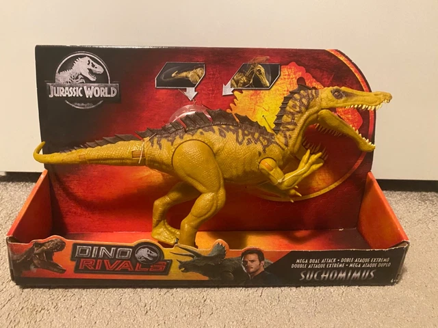 JURASSIC WORLD DINO Rivals Suchomimus Mega Dual Attack Dinosaur ...