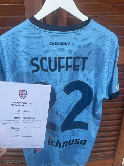 MAGLIA SCUFFET MATCH-WORN+SIGNED+COA Cagliari-Hellas verona 1-1 special ...