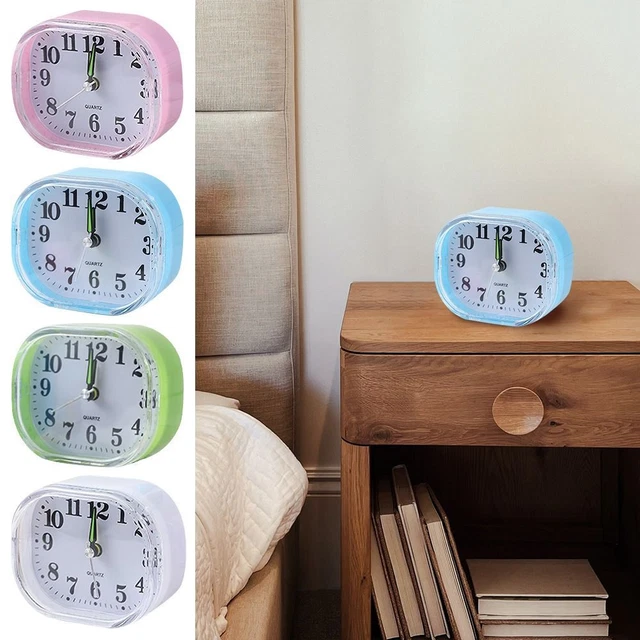 OPERATED NO TICK Quartz Alarm Clock Number Clock Home Decor Bedside ...