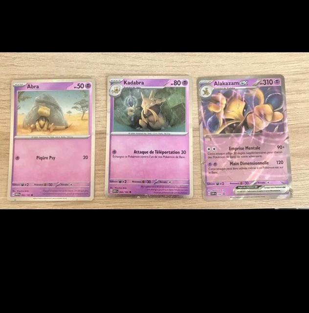CARTE POKÉMON ALAKAZAM EX SVP 050 Kadabra Abra 064 063 Promo 151 EV3.5 ...