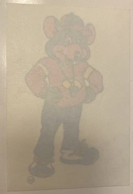 VINTAGE CHUCK E. Cheese’s Coach Chuck E Collectible Prize Sticker £13. ...