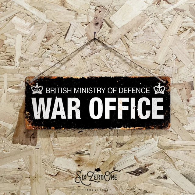 WW2 WAR OFFICE Metal Sign Man Cave Pub Bar Vintage Wall Plaque British ...