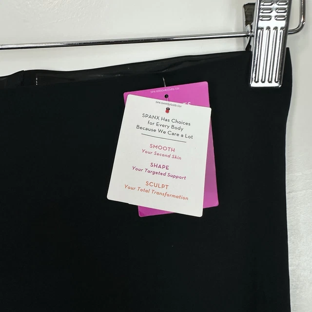 SPANX VERY BLACK Thinstincts High-Waisted Mid-Thigh Shapewear Size XL ...