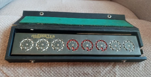 RARE ADDOMETER ADDING Machine Calculator & case - Add And Subtract ...