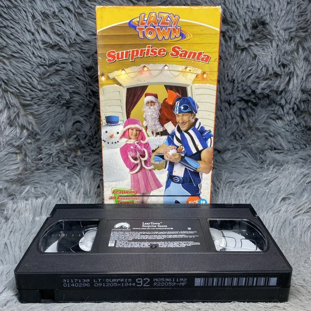 LAZY TOWN SURPRISE Santa VHS Tape 2005 Paramount Late Release Nick Nick ...