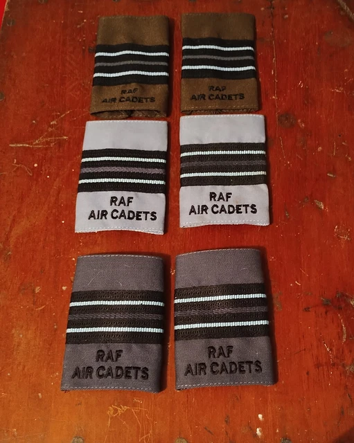 RAF AIR CADETS - Flight Lieutenant Rank Slides - Light Blue, Dark Blue ...