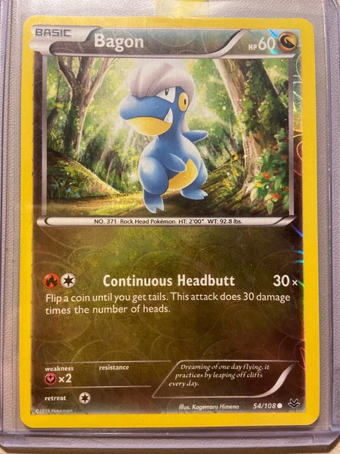 XY ROARING SKIES Pokemon TCG Bagon 54/108 REVERSE HOLO NEUF/COMME NEUF unique 2015 EUR 1,86 ...