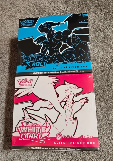 POKEMON CENTER EXCLUSIVE Black Bolt and White Flare Elite Trainer Box £ ...