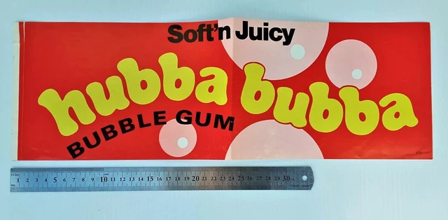ORIGINAL VINTAGE STICKER Car Bumper Decal Australia Hubba Bubba Bubble ...