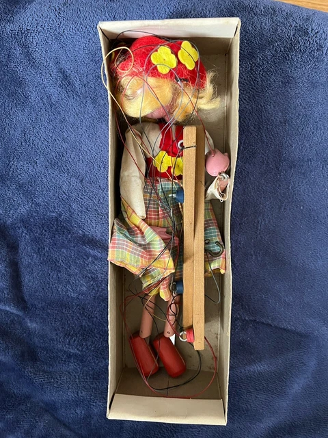 PELHAM PUPPETS BOXED. Tyroleon Girl. Red Hat. Blonde 1950’s Marionette ...