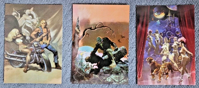 FRANK FRAZETTA C1 C2 C3 Comic Images 1993 Chromes PLUS 2 Wrappers £18.99 - PicClick UK