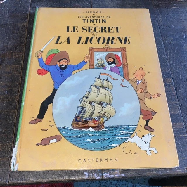 TINTIN LE SECRET de la Licorne - B35 bis 1966 -HERGE - BD dos papier ...