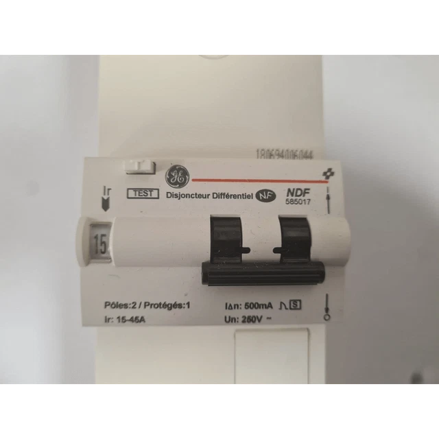 DISJONCTEUR DE BRANCHEMENT différentiel 500mA S BI 45 A Type S NDF 585017 EUR 90,00 - PicClick FR