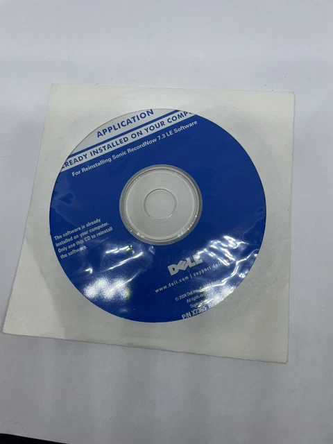 DELL APPLICATION FOR Reinstalling Sonic RecordNow 7.3 LE On Dell ...