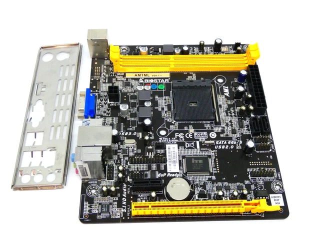 BIOSTAR AM1ML W/IO Shield - Socket AM1 £28.67 - PicClick UK