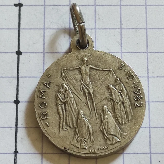 -PENDENTIF MÉDAILLE SIGNÉ EINANFAINI? Italy SAINT JEANNE JUGAN 1982 ...