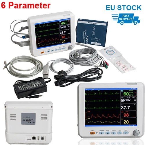MEDICAL 8& ICU Vital Signs Monitor Patient Monitor SpO2,NIBP,ECG,RESP ...