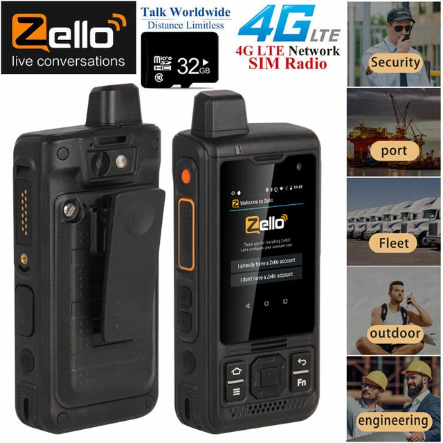 4G LTE ANDROID Rugged Smartphone Zello Walkie Talkie Network Radio ...