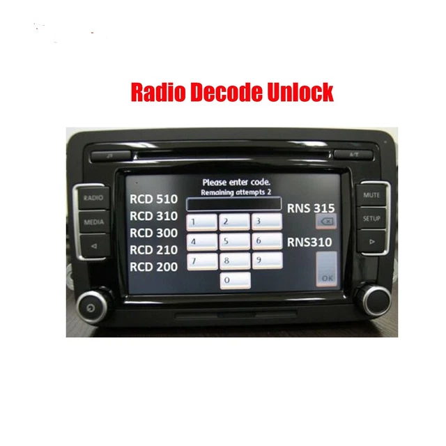 VW AUDI RADIO Code, Volkswagen Radio Entriegelung Service PIN ...
