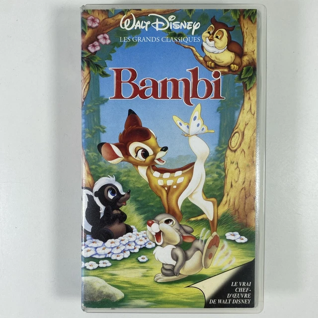 BAMBI VHS LE Vrai Chef-d'Œuvre de WALT DISNEY Secam Cassette K7 ...