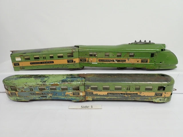 VINTAGE PREWAR AMERICAN Flyer O Gauge Green Diamond Streamliner Set To ...