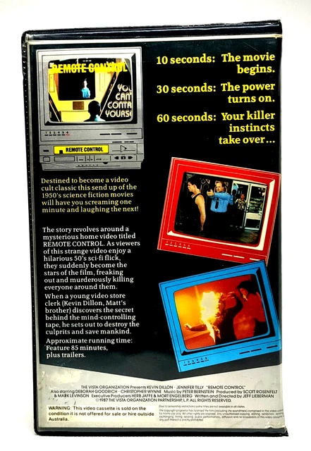 REMOTE CONTROL VHS PAL Ultra Rare EX-RENTAL Clamshell ROADSHOW TAPE & CASE 1987 £12.54 - PicClick UK