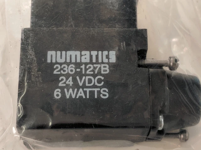 NUMATICS 236-127 PLUG-IN Solenoid Coil 24 VDC $22.00 - PicClick AU