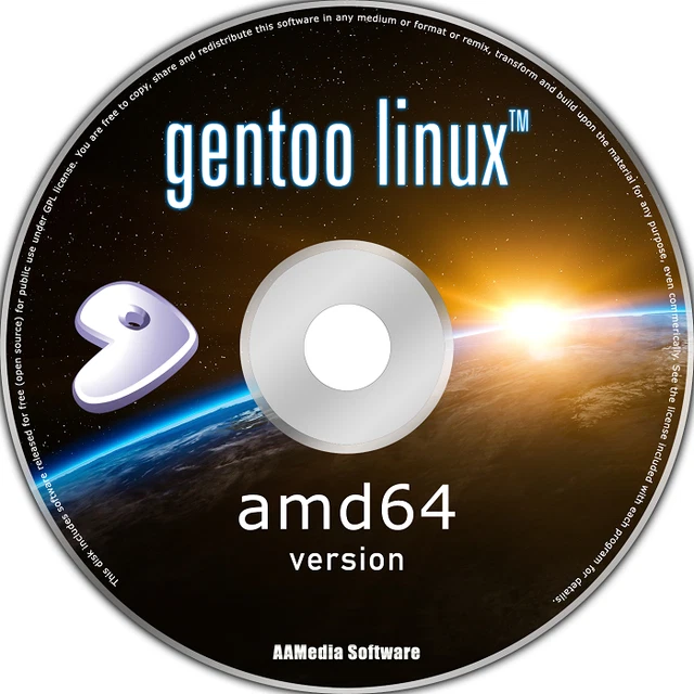 GENTOO LINUX LATEST Version Live Bootable Installation DVD Operating ...