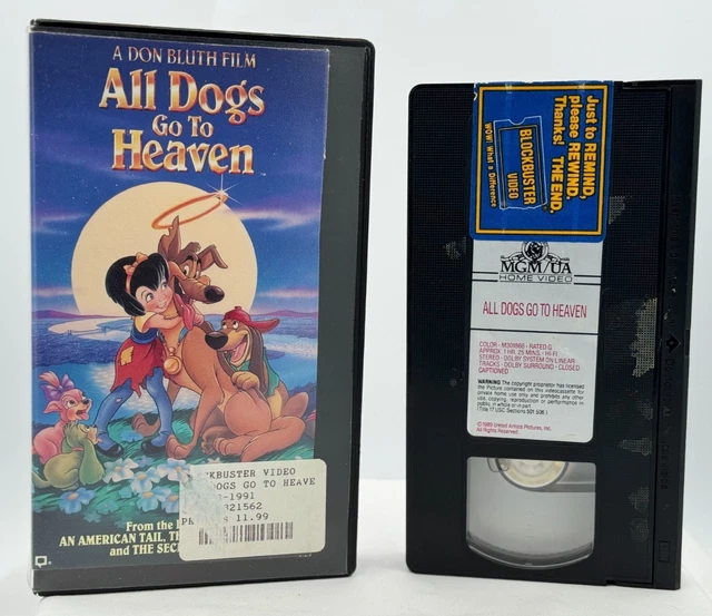 ALL DOGS GO to Heaven (VHS, 1994) Tested - Former Rental £2.72 ...