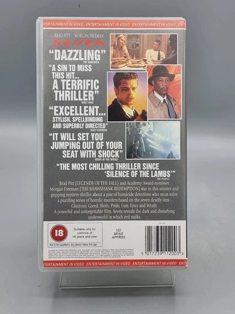 SEVEN - BRAD Pitt Morgan Freeman VHS Tape Cult Horror Thriller £5.00 ...