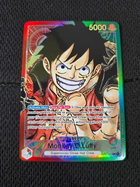 MONKEY D LUFFY Parallel Leader Manga OP01-003 One Piece Card English ...