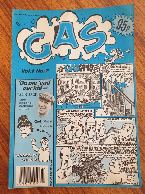 VINTAGE GAS COMIC Vol 1 #2 1989 Adult Magazine British Humour £1.99 ...