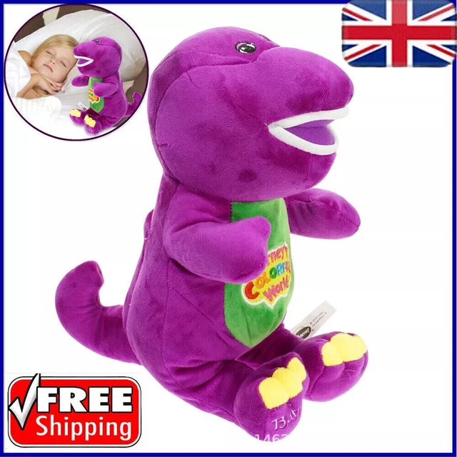 BARNEY THE DINOSAUR Sing I LOVE YOU Song Purple Soft Plush Doll Toys ...