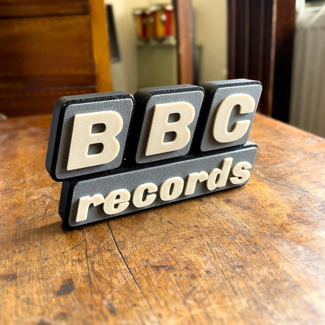 BBC RECORDS - Record Label Artwork 3D Printed Display *FREE UK POSTAGE ...