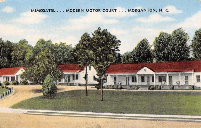 MORGANTON NORTH CAROLINA Modern Motor Court Street View Antique ...
