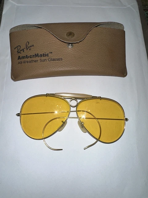 LUNETTES RAY BAN De Tir Ancienne Kalichrome Jaune Vif EUR 250,00 ...